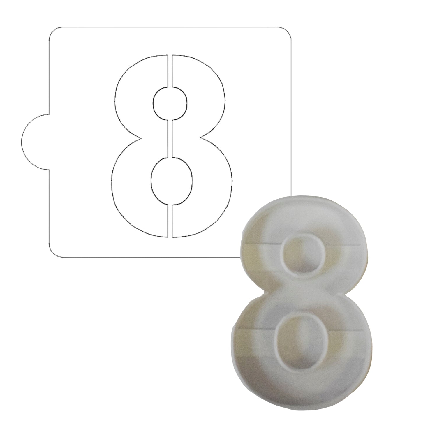 8 Number Counting Stencil And Cookie Cutter Set USA Made LSC108-8 ...